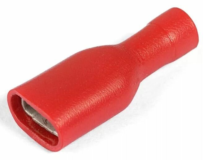 Клемма мама изолированная для провода сечением 0,5-1мм2 2,8х0,8мм красная арт. 44041 Weitkowitz Германия 5 штук