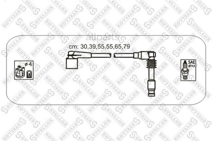 STELLOX 1038165SX к-кт проводов!\ Opel Omega/Calibra/Vectra 2.5/3.0 V6 93>