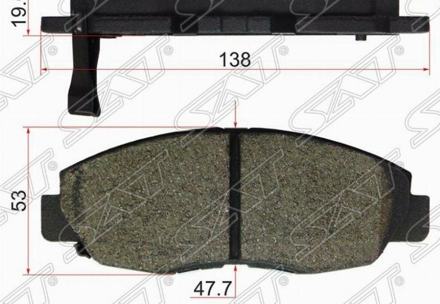 SAT ST-45022-S10-020 Колодки тормозные (Спереди) Honda Accord 93-98 / Civic 00-06