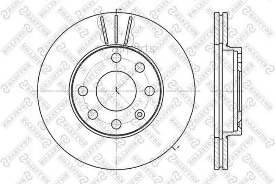 STELLOX 60203608VSX диск тормозной передний!\ Opel Astra/Ascona/Kadett 1.4-1.7D 82>