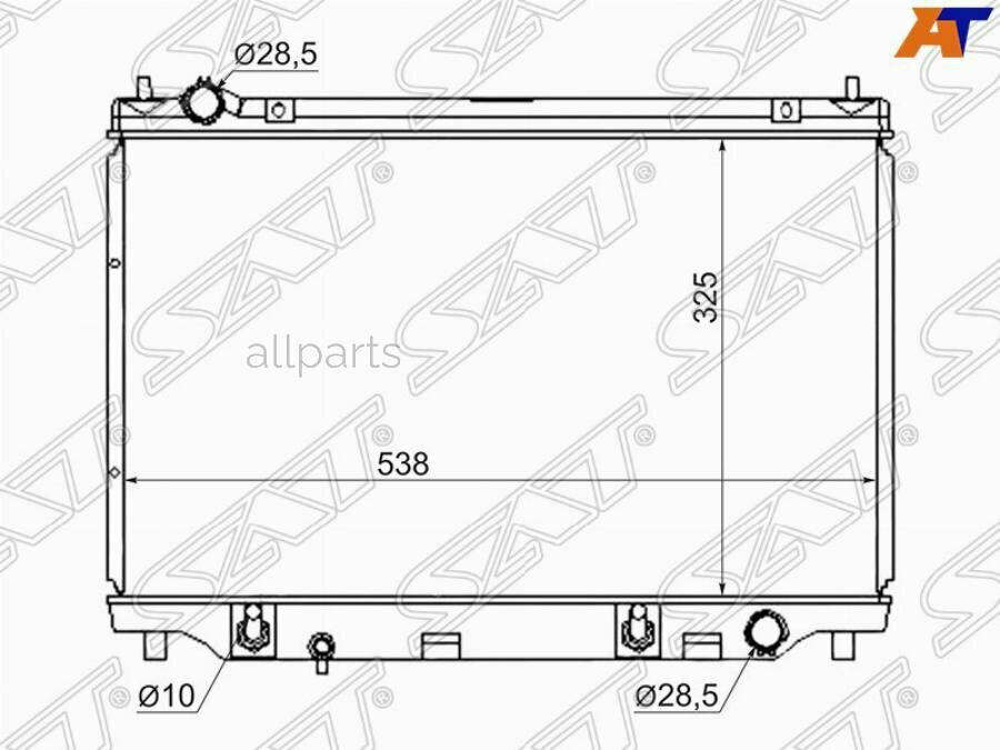 SAT MZ0004-2 Радиатор Mazda Demio 02-07 / 2 02-07 / Verisa 04-15
