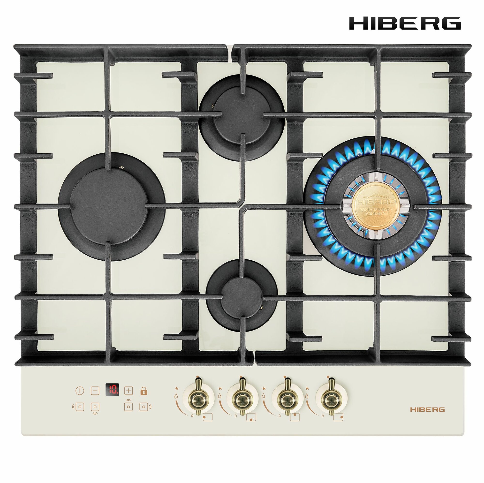 Газовая варочная панель 58*51 HIBERG VM 6145 RY с таймером отключения газа