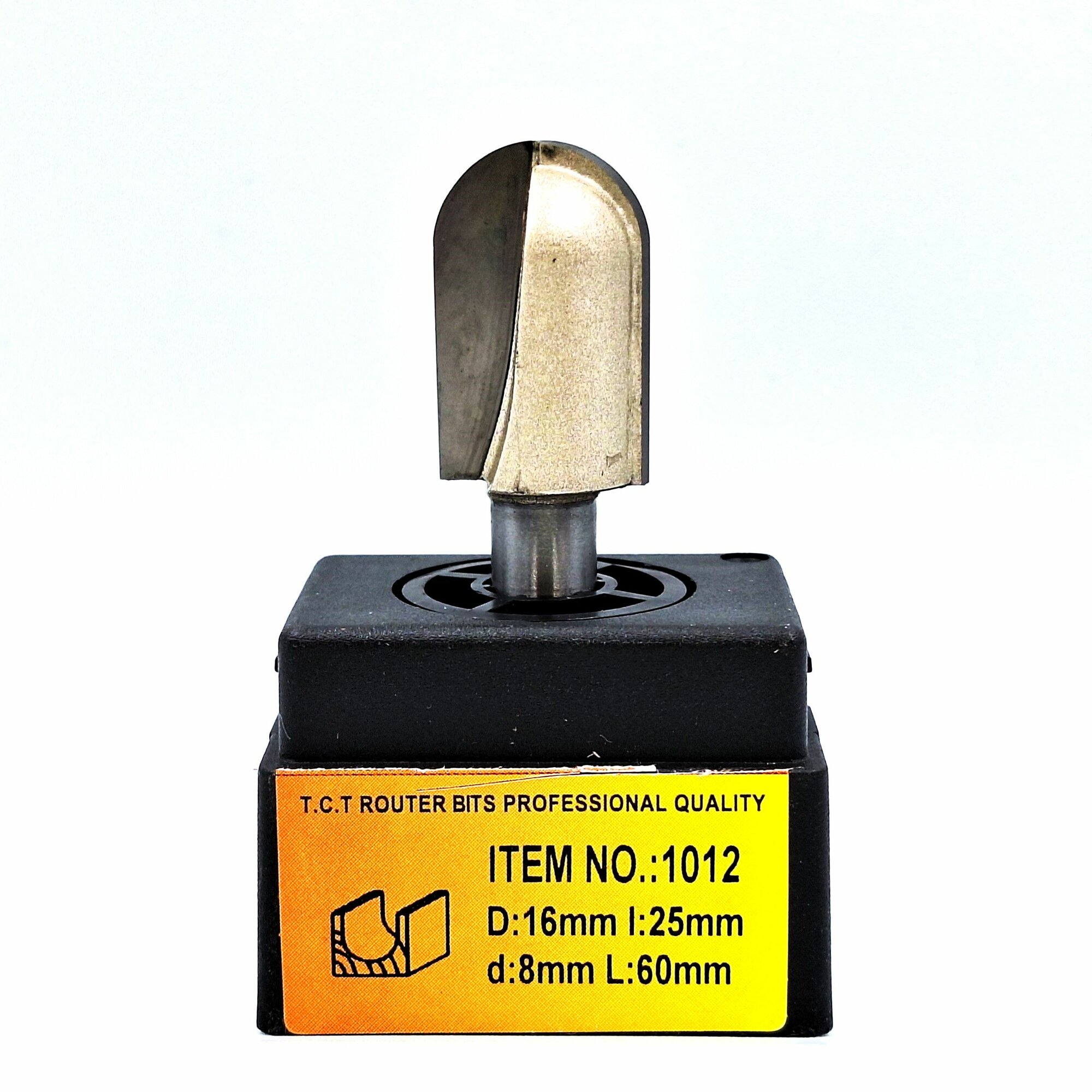 Фреза Globus 1012 D16 H25, хвостовик 8 мм, пазовая галтельная