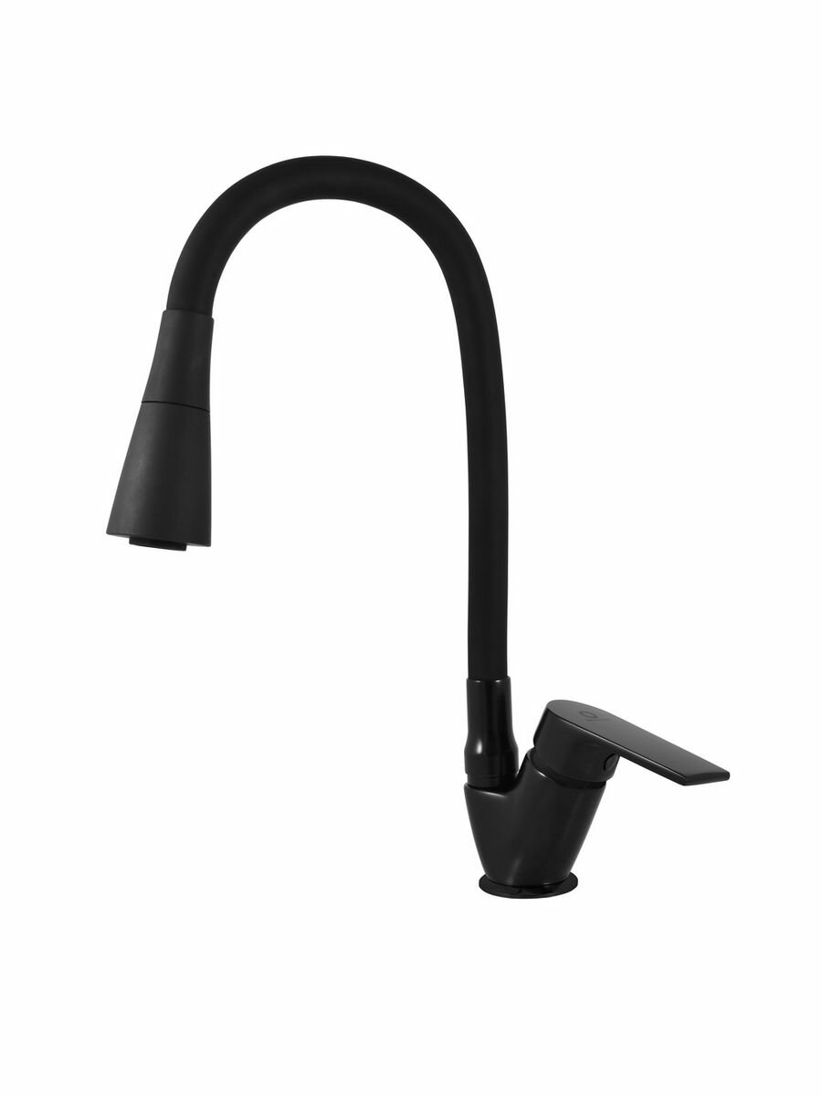 Смеситель кухонный с гибким изливом, цвет черный, RAV SLEZAK, CO106.5/13CMAT