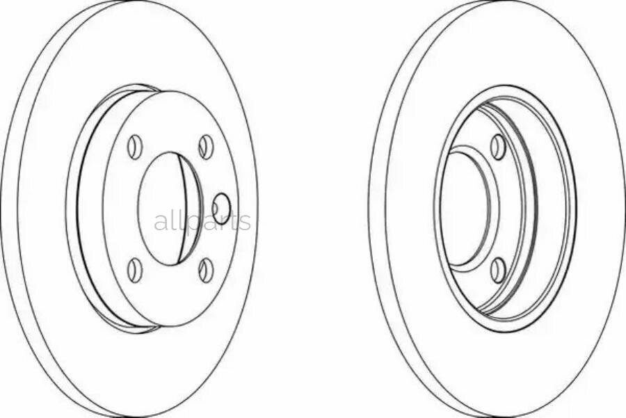 FERODO DDF103 Торм. диск пер.[239x12] 4 отв.