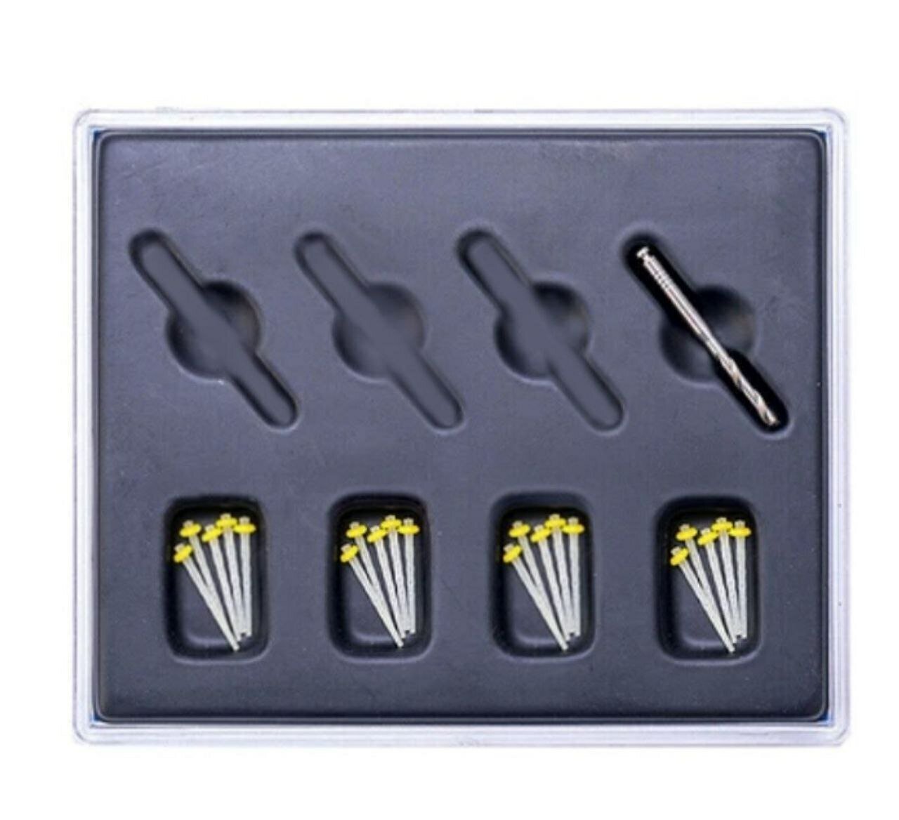 Штифты Incidental Стекловолоконные "FIBRAPOST" Композитные- Набор (20шт.+ 1шт развертка ) №1, 1.2 мм (0,12)Прозрачный-Жёлтый .