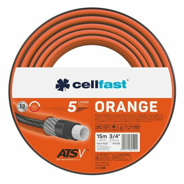 Шланг CELLFAST Orange 3/4" 15м 24Бар