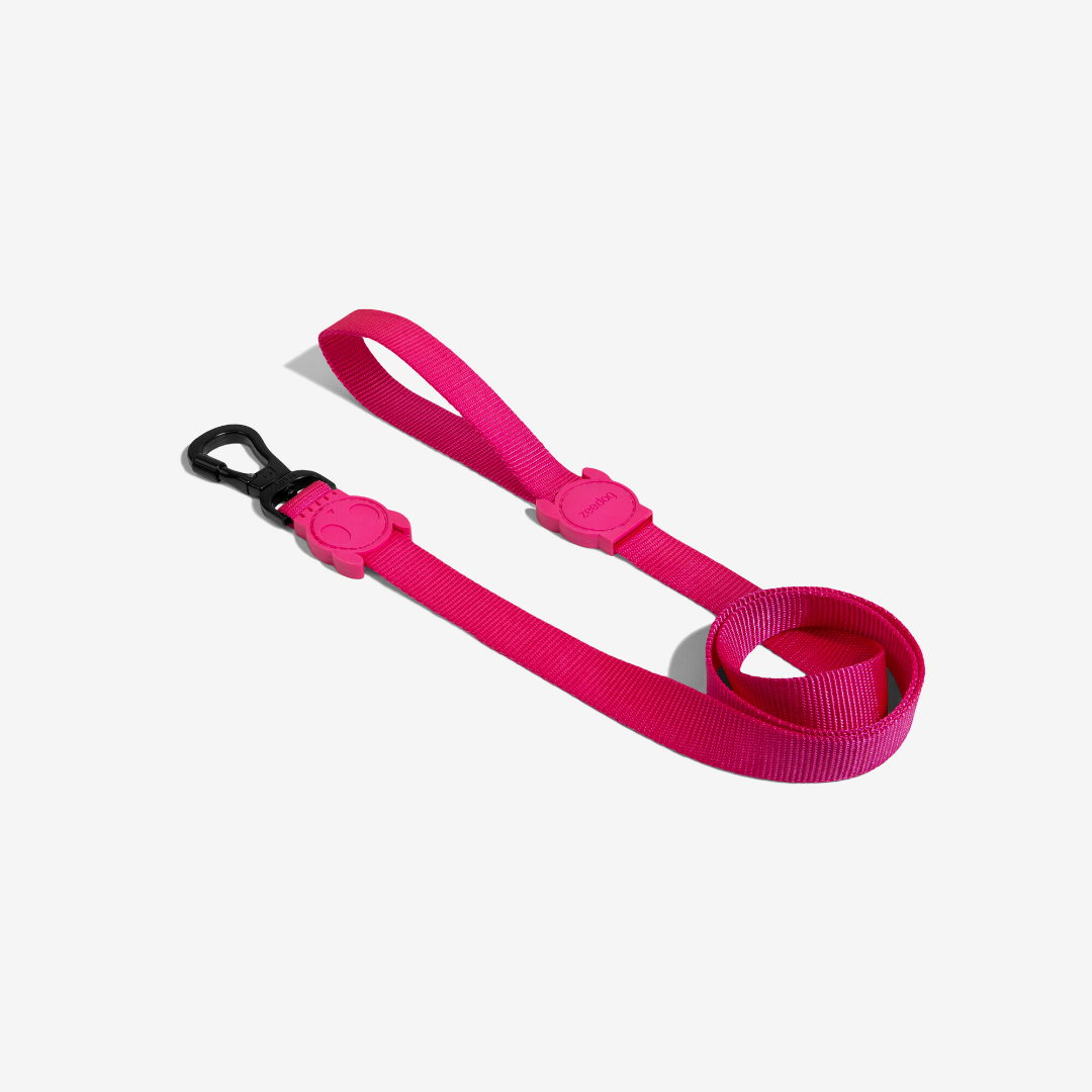 Поводок PINK LED 120 см Zee.Dog (розовый / S / 120 см)