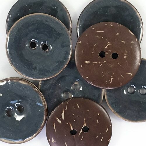 Пуговица "Кокос" 13 Т. серый/2,5см/20шт