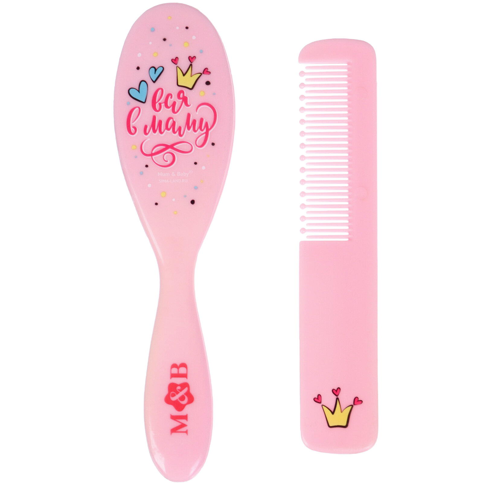 Расчёска детская, массажная щётка для волос «Наша принцесса», от 0 мес, рисунок микс