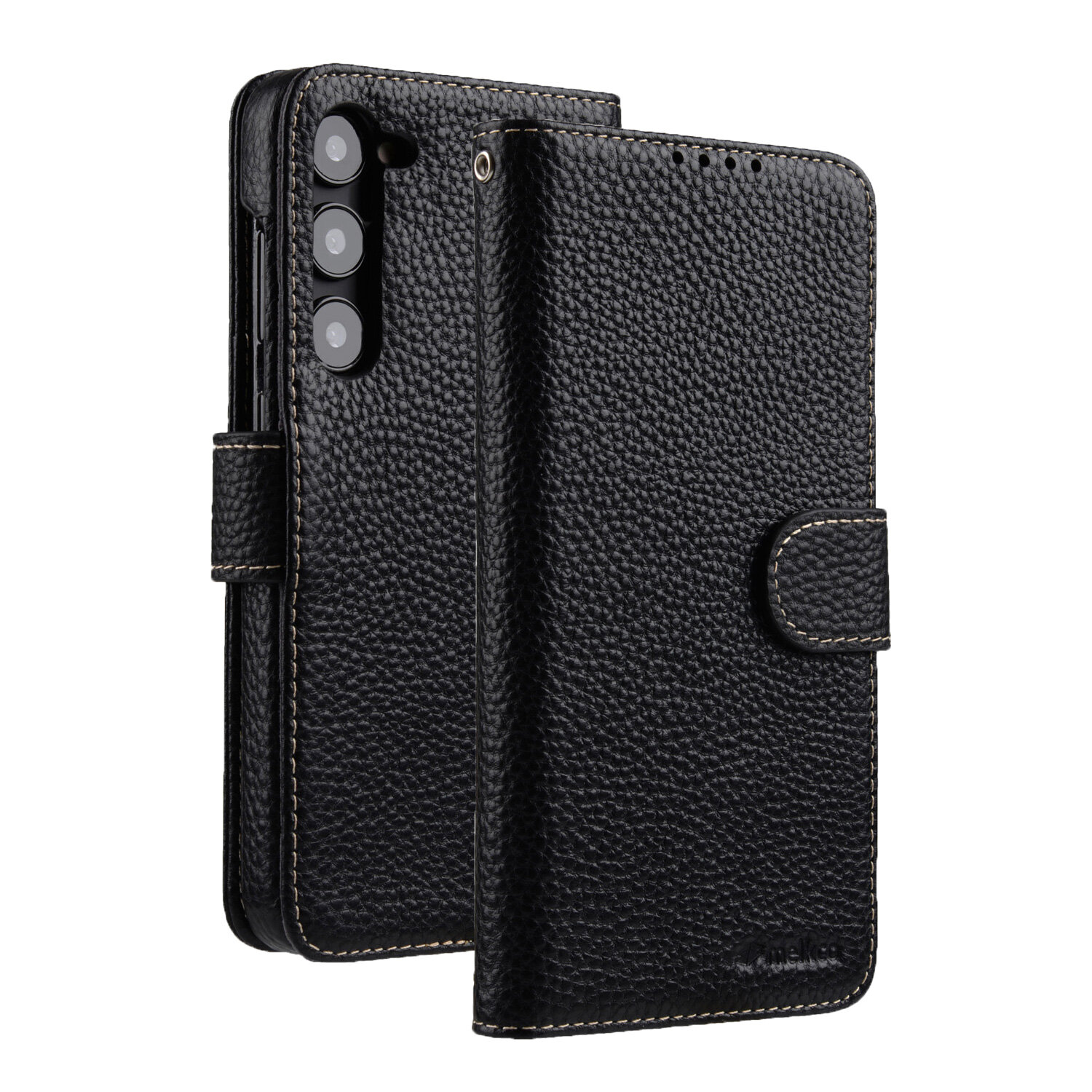 Кожаный чехол книжка Melkco Wallet Book Type для Samsung Galaxy S23, черный