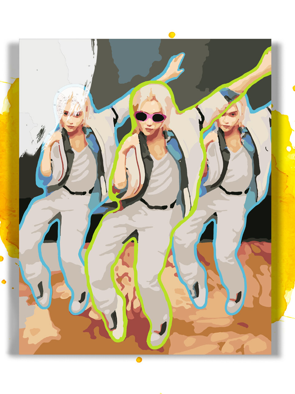 Картина по номерам на холсте Stray kids Felix TikTok, 40 х 50 см