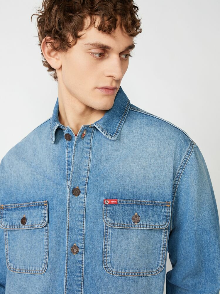 Рубашка Lee Cooper, размер XXL, синий — фото 1