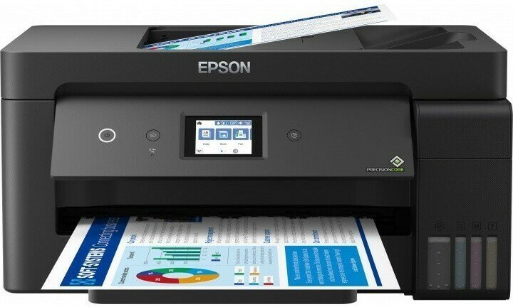 Epson Многофункциональное устройство Epson L14150 A3, струйный, принтер + сканер + копир + факс, ЖК 2.4, черный (USB2.0, LAN, WiFi)
