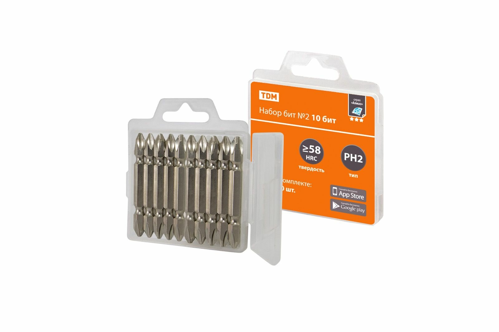 Набор бит PH2, №2 (PH2x10 штук) Алмаз (SQ1019-0102)