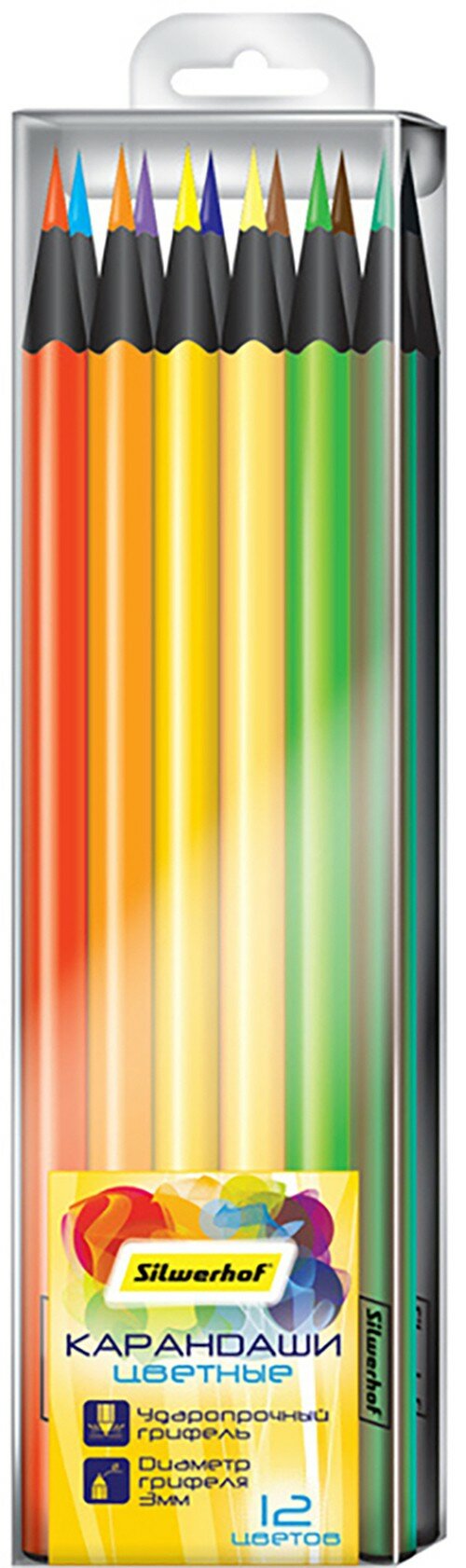 Карандаши 12 цветов "Солнечная коллекция" (134217-12)