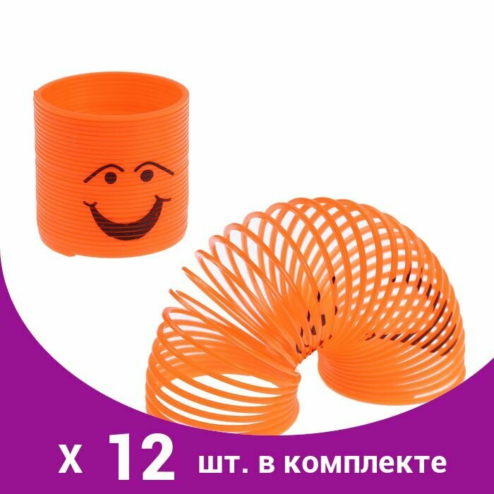 Пружинка-радуга Рожицы , (12 шт)