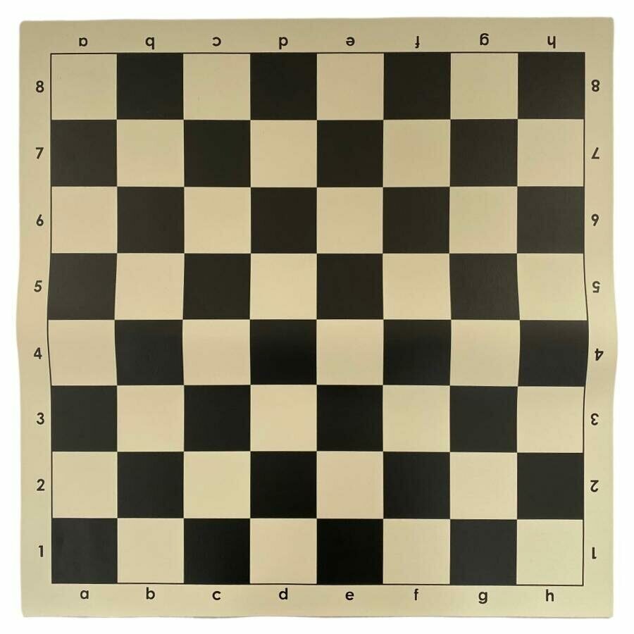 Шахматная виниловая доска с черными клетками, 51х51 см