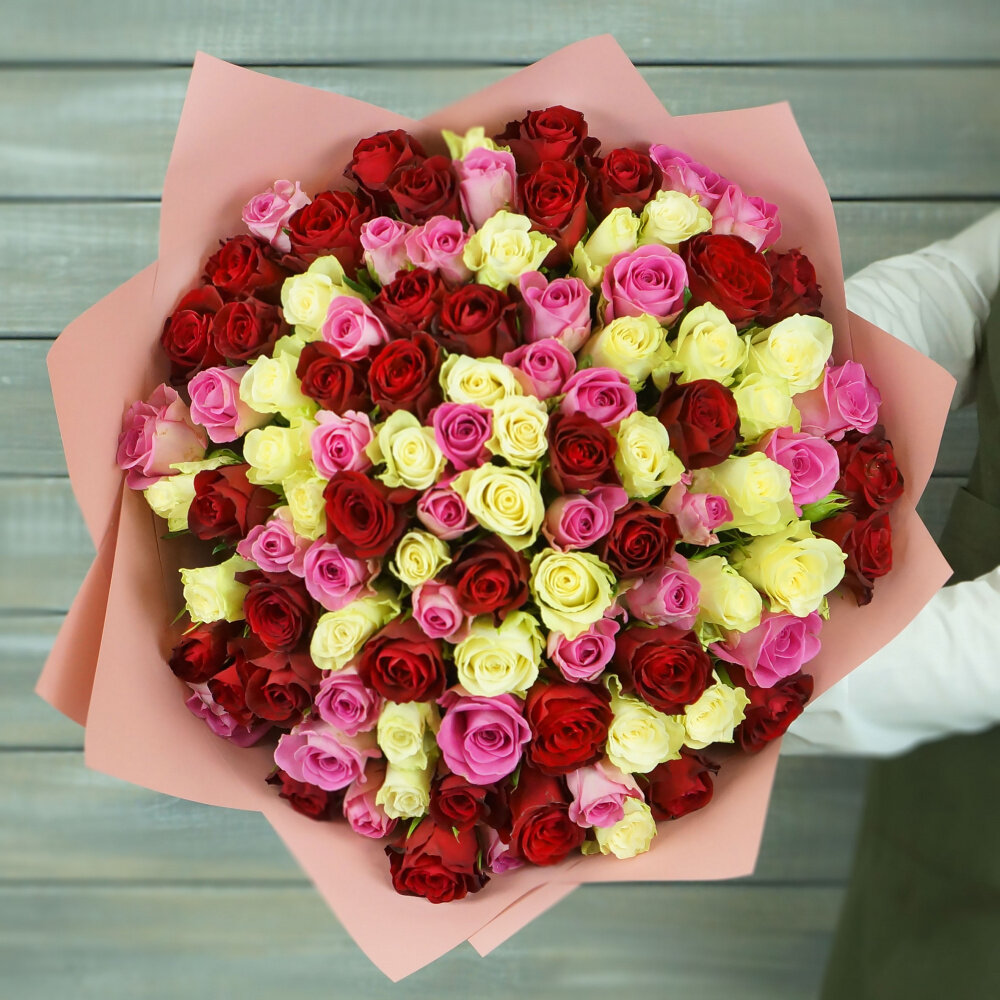 Букет из 101 розы - влюбленный шекспир 38см, от Букет Маркет