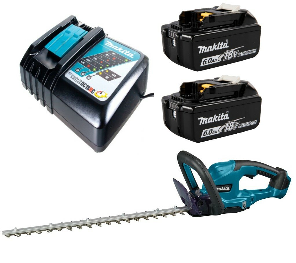 Кусторез аккумуляторный Makita DUH507RGE (18V, 2 x 6 Ач, з/у DC18RC)