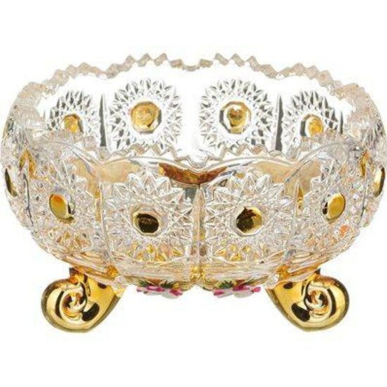 Конфетница Lefard gold glass 11х11х7 см.