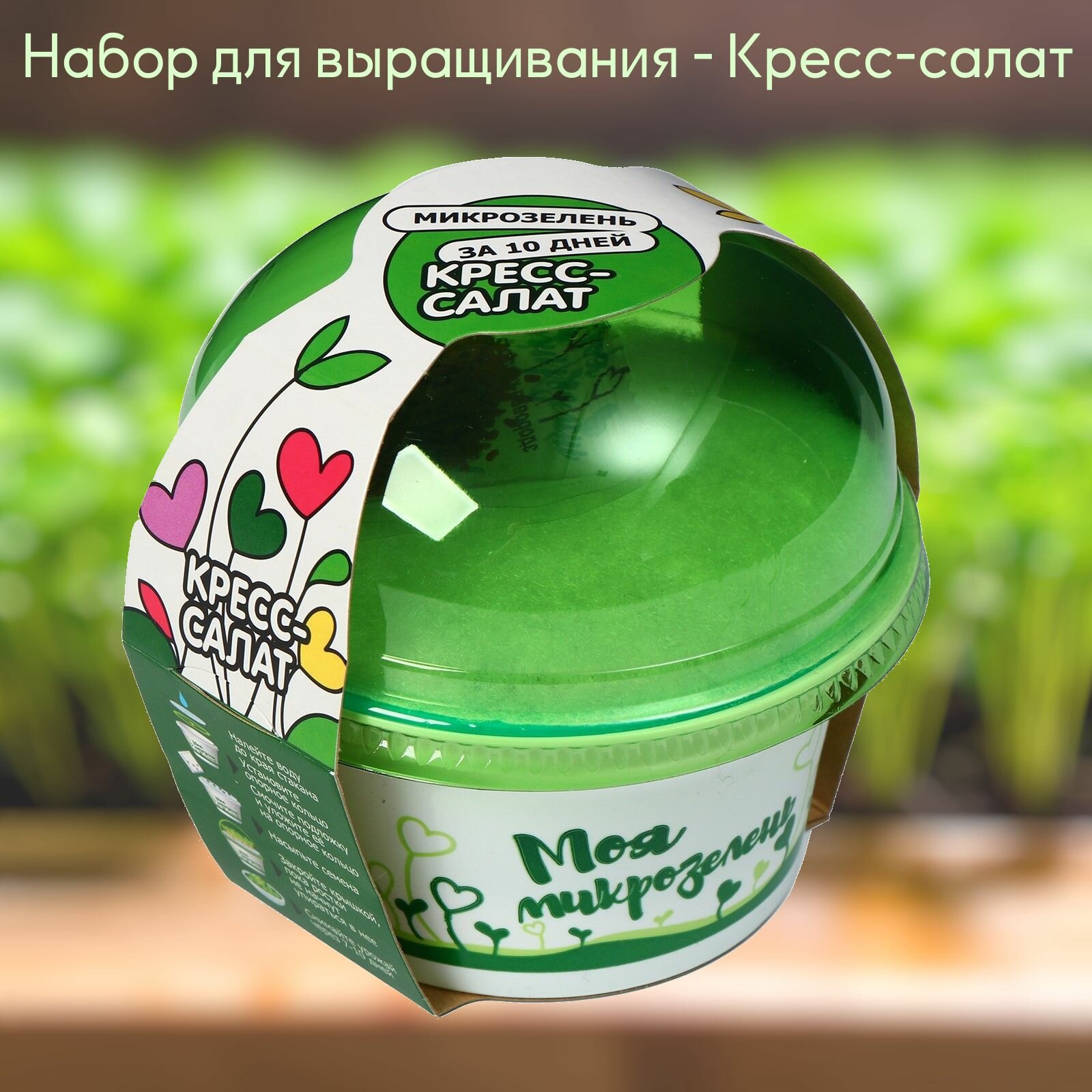 Набор для выращивания Моя микрозелень, кресс-салат