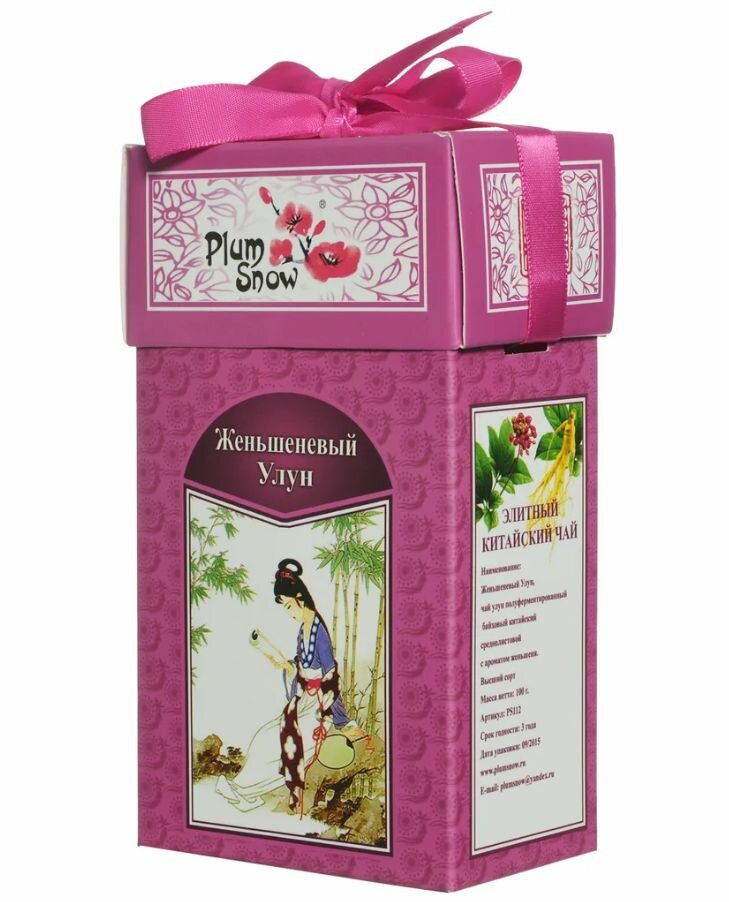 Plum Snow Чай листовой зеленый Улун Женьшеневый,100 г