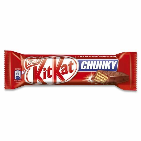 KitKat Батончик молочный шоколад с хрустящей вафлей Chunky, 40 г