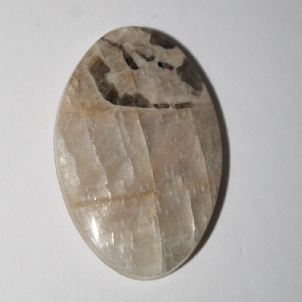 Пегматитовый лунный камень кабошон, 36х23х3 мм, «True Stones»