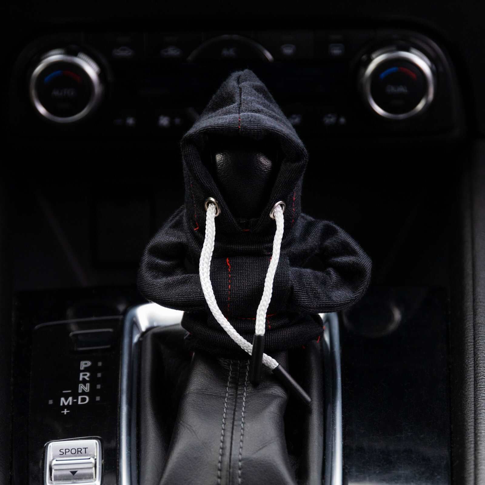 Чехол на рычаг кпп, худи, чёрный, полиэстер