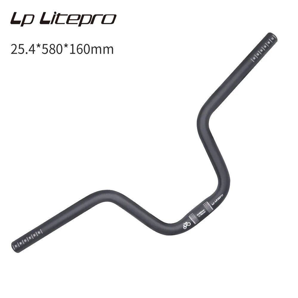 Litepro Folding Bike M Type Handlebar 120/160mm для Brompton Черный, 160mm black