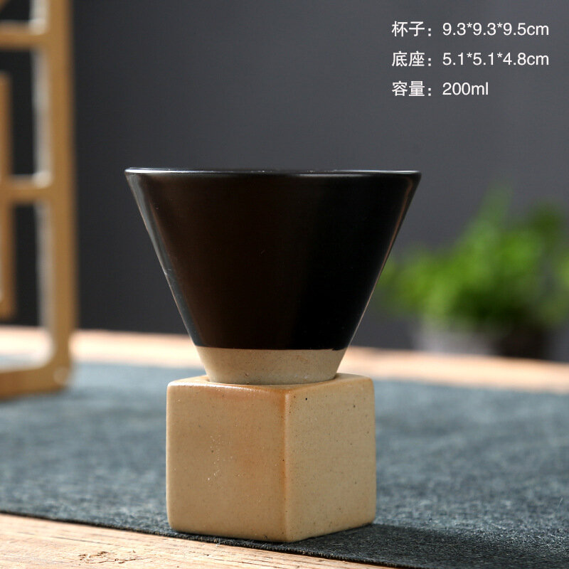 Чайная чашка из японской глины, керамическая кружка, ретро-бутылка для воды, кофейная чашка конусообразной формы.