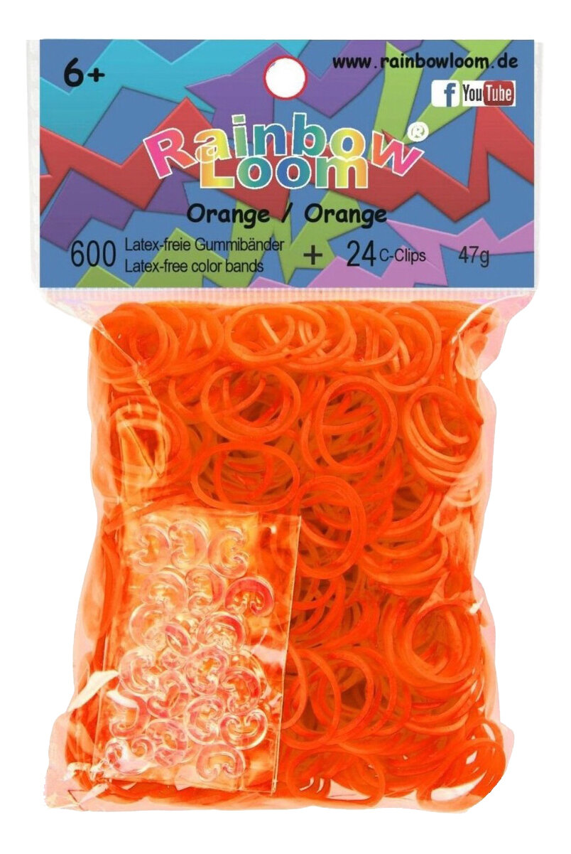 Rainbow Loom Резиночки для плетения браслетов RAINBOW LOOM, оранжевые B0018