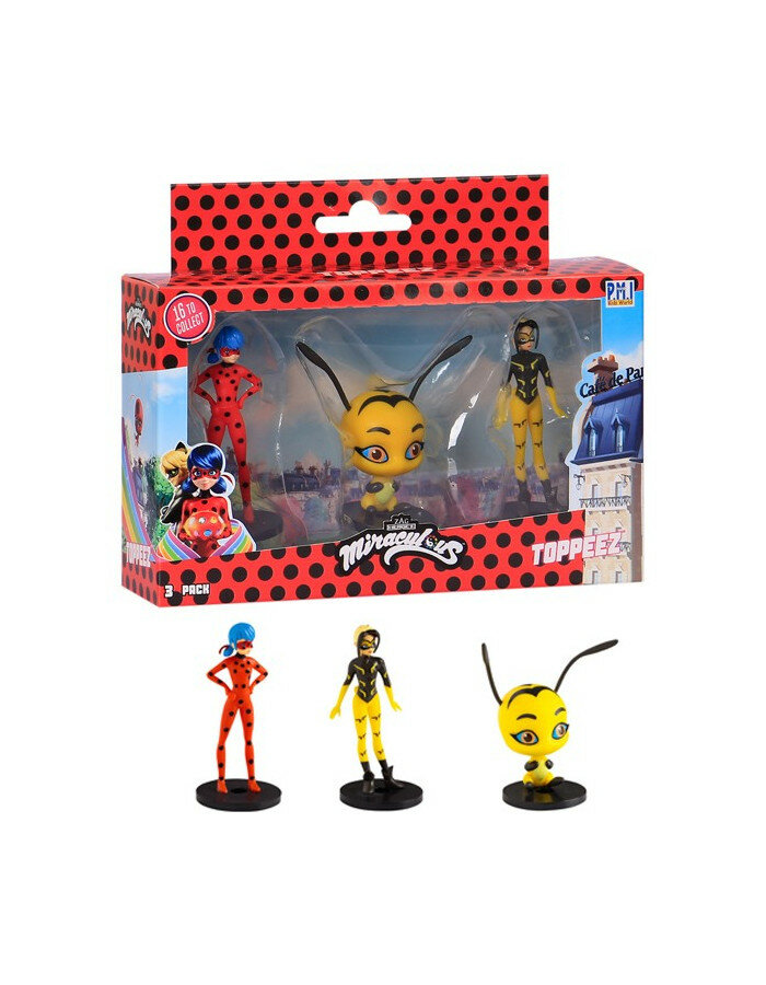 Набор фигурок Леди Баг и Супер-Кот: Ледибаг, Леди Пчела, Поллен (MLB2021-A)