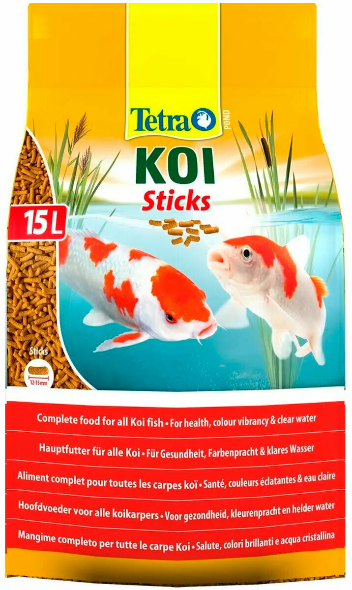 TETRA POND KOI STICKS — Тетра корм-гранулы для прудовых рыб (15 л)
