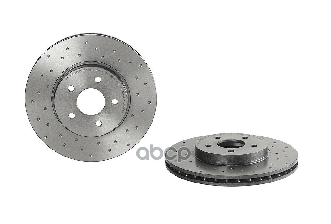 Диск тормозной JAGUAR X-TYPE I (X400) 2.2 D 2007-2009 шт. Brembo арт. 09.8665.1X