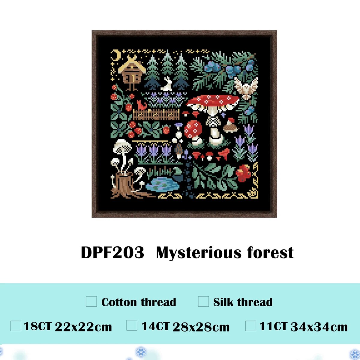 Таинственный лесной набор для вышивки крестом 18ct 14ct 11ct черная парусиновая ткань хлопчатобумажная нить вышивка DIY ручная работа