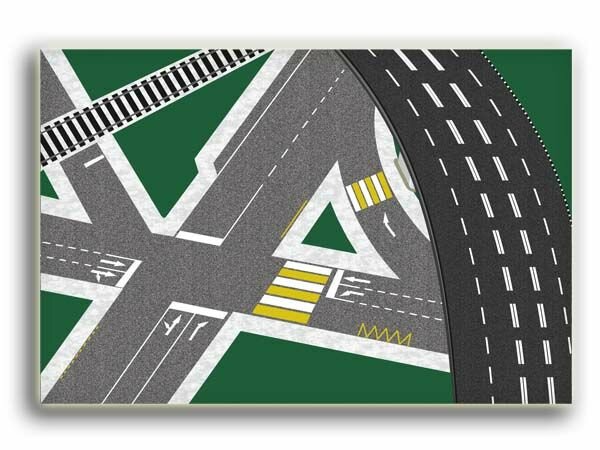 Доска магнитная настенная со схемой населенного пункта (900х600х15мм)