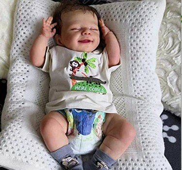 20-дюймовая искусственная кукла реборн Little April, готовая кукла, полностью пластиковый/тканевый корпус