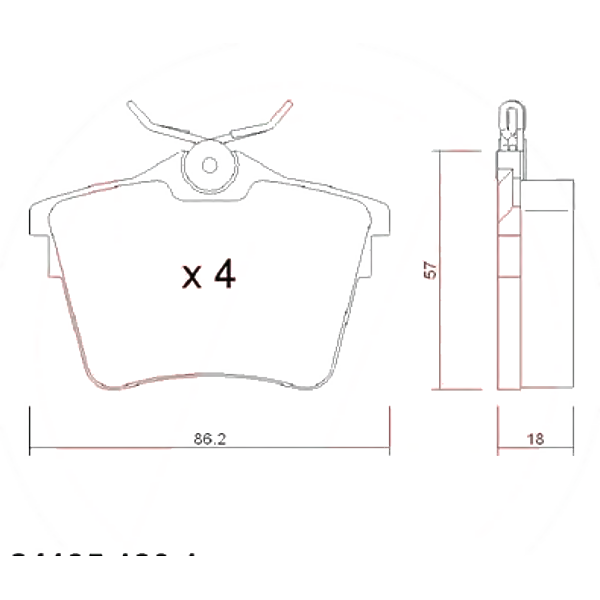 ZIMMERMANN 24135.180.1 (425279 / 425326 / 425404) колодки зад cit c5 / pgt 407 / 607 00-