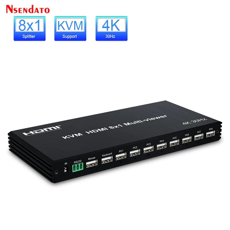 HDMI KVM мультипросмотр 8 в 1 Nsendato EU Plug