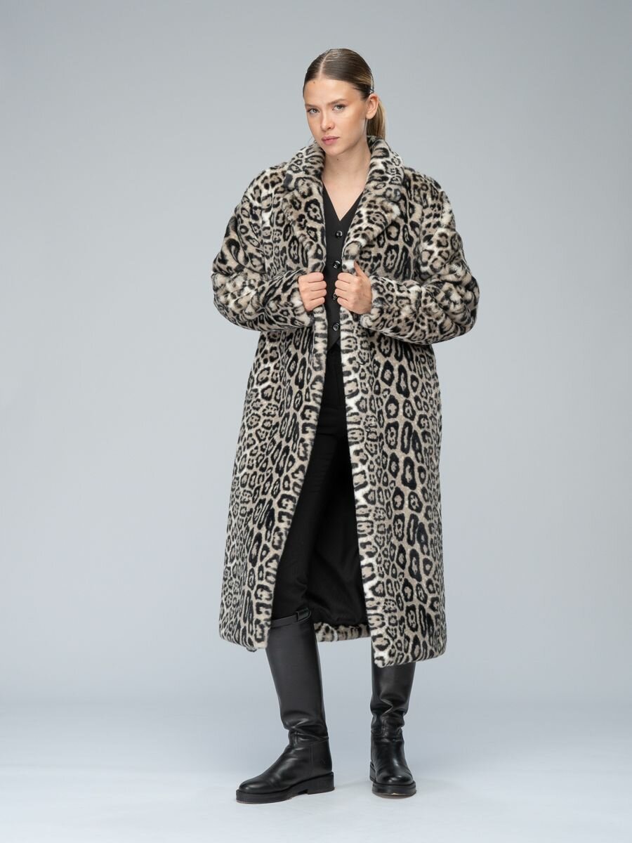 Пальто под норку "леопард"