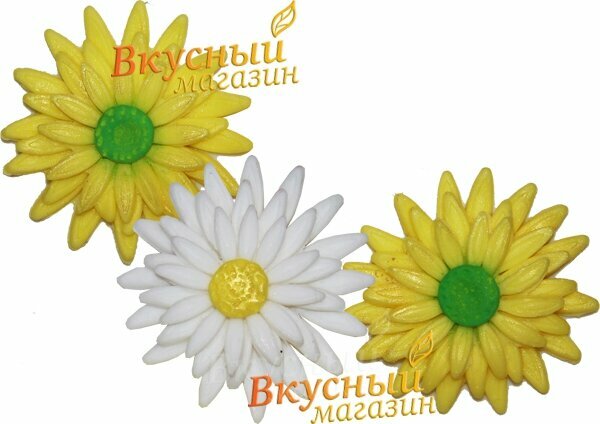 Выемка-плунжер для марципана/мастики хризантема (Набор из 2 шт.)