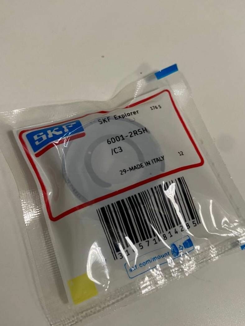 Подшипник SKF 6001 2RS (6001-2RSH / 180101) Made in Italy