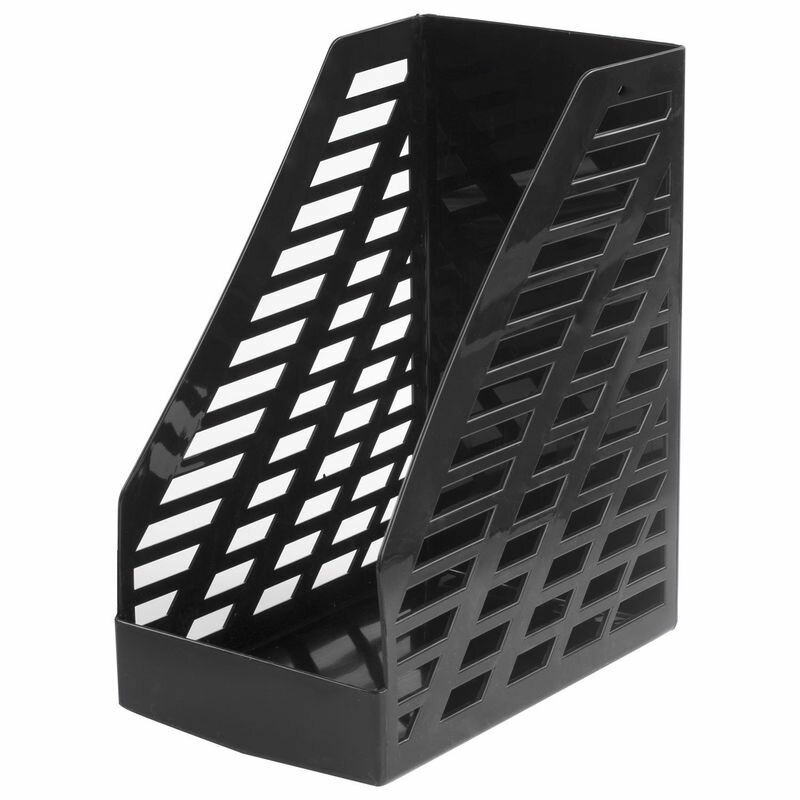 Лоток вертикальный для бумаг BRAUBERG "MAXI-plus" (250х160х300 мм), сетчатый, черный (3 штуки в упаковке)
