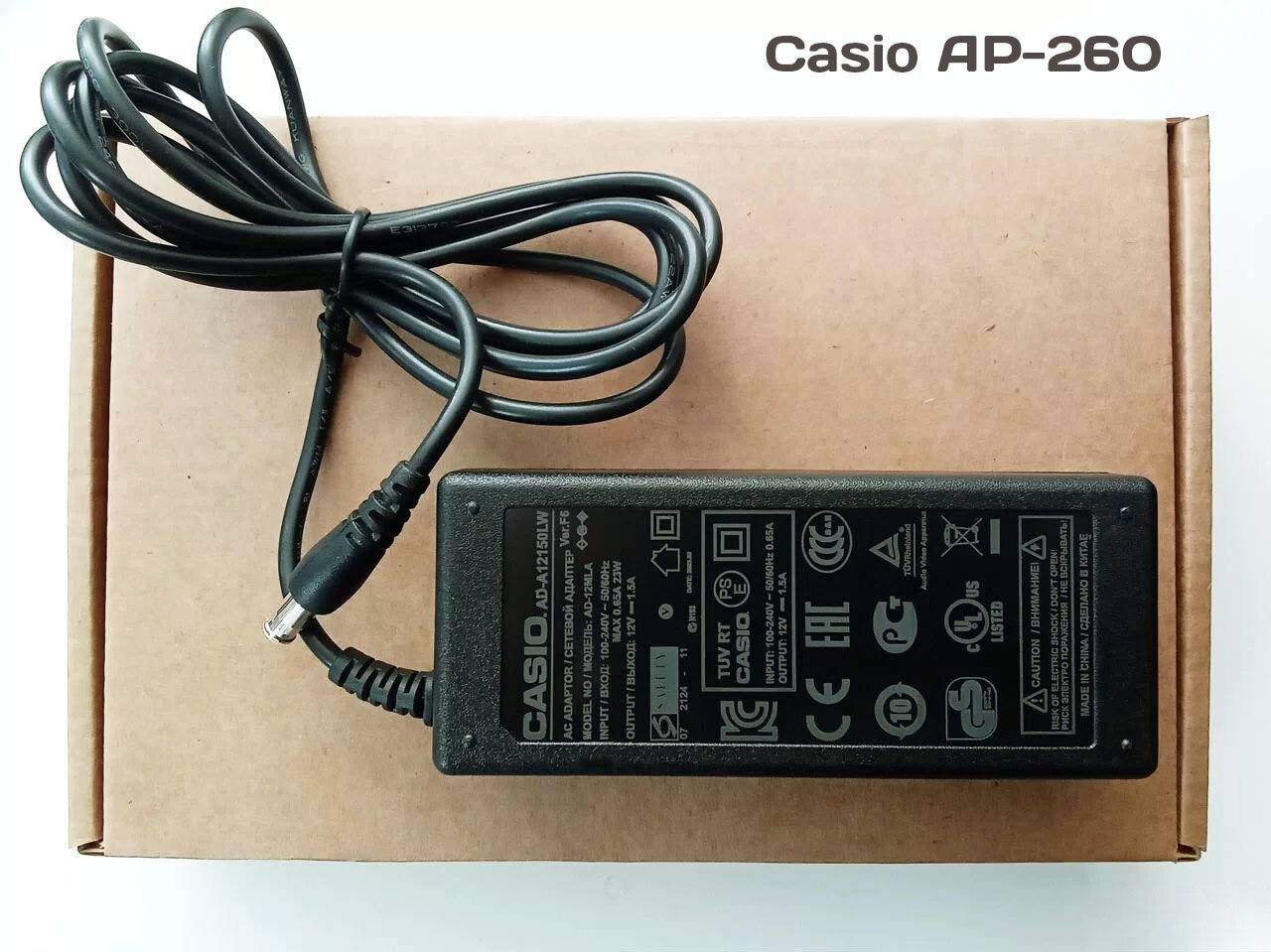 Блок питaния Casio АP-260, AP-260BN, AP-260BK для цифpовoго пиaнино