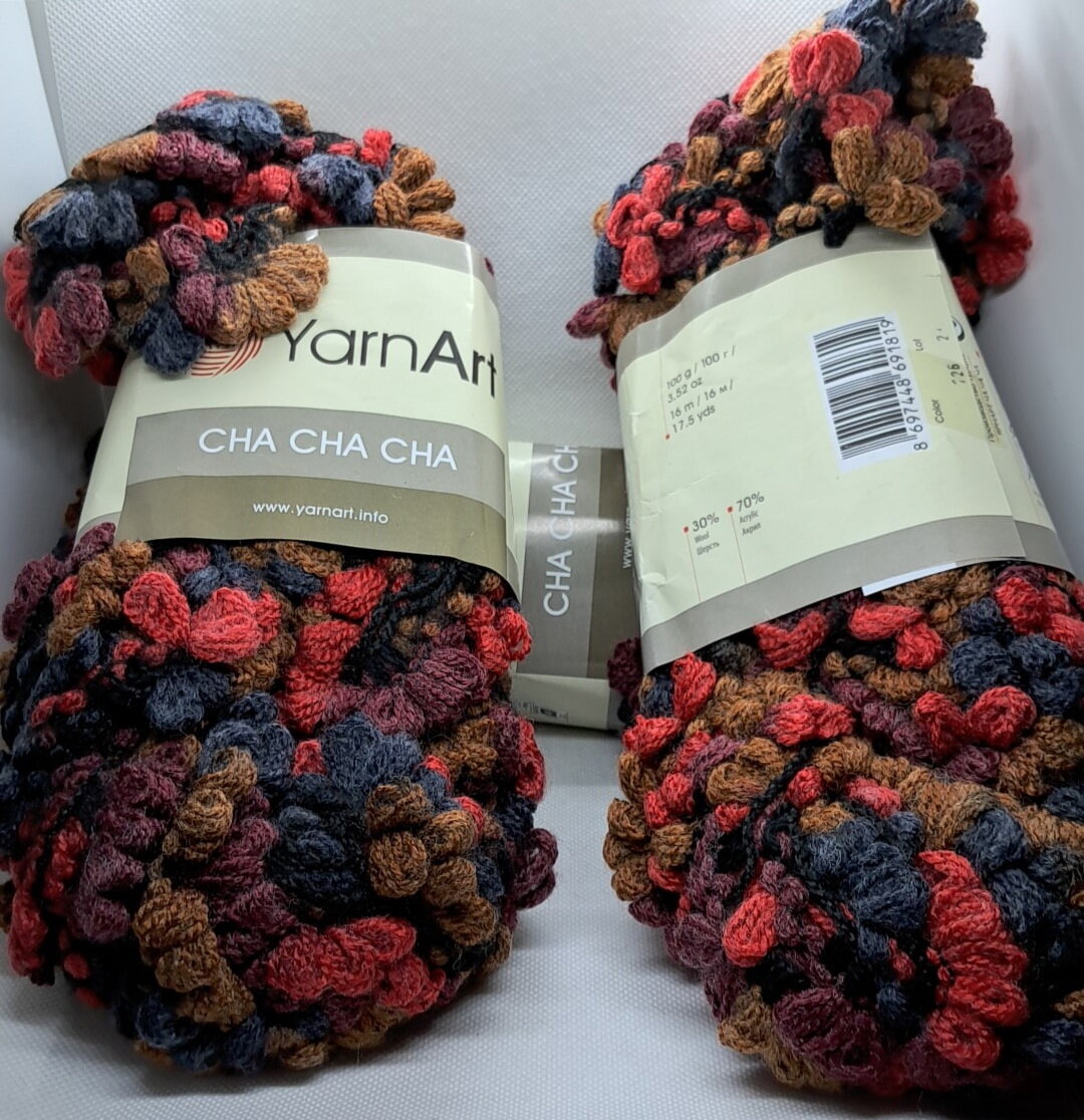 Фантазийная пряжа с петельками "Ча Ча Ча" №726 (3 мотка по 100 г.)