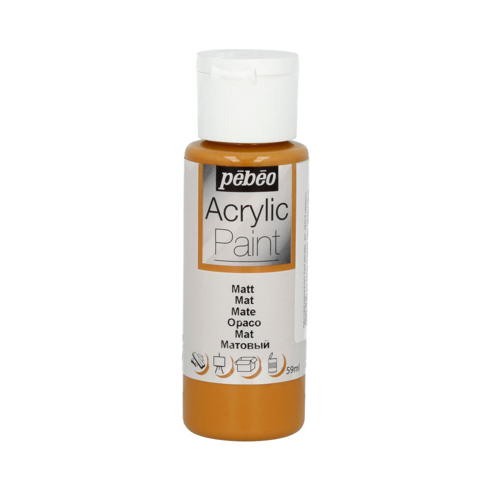 Краска акриловая Acrylic Paint декоративная матовая 59 мл, цв. карамель
