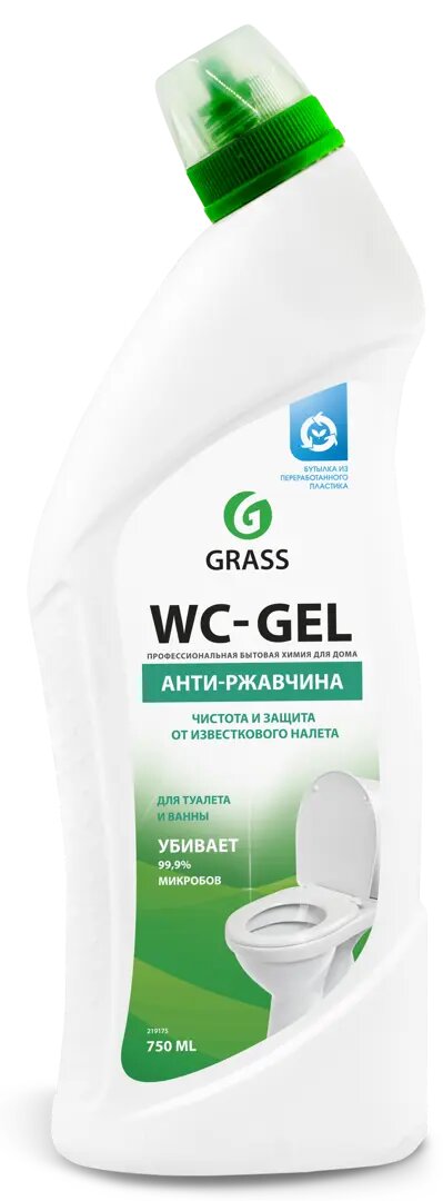 Средство чистящее для сантехники антиналет Grass WC-gel 750 мл