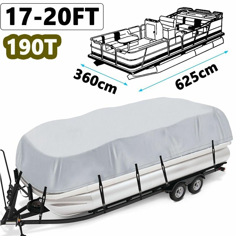 Квадратный тент чехол для лодки 17-20FT(625*360 см), 190T, стояночный, непромокаемый, для сезонного хранения
